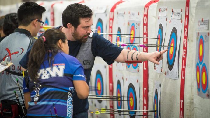 The other end of The Vegas Shoot hall | World Archery